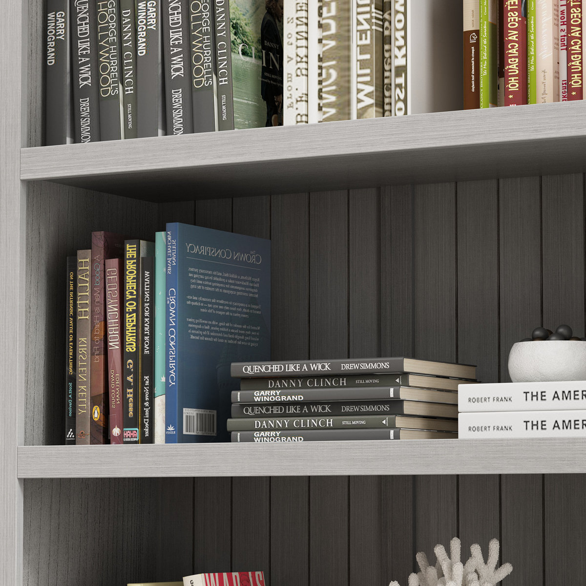 August Grove® Anniya 63" H x 47.2" W Standard Bookcase & Reviews | Wayfair